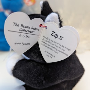 Ty Beanie Babies - Zip II the Cat, Nanook II the Husky, Teddy II the ...