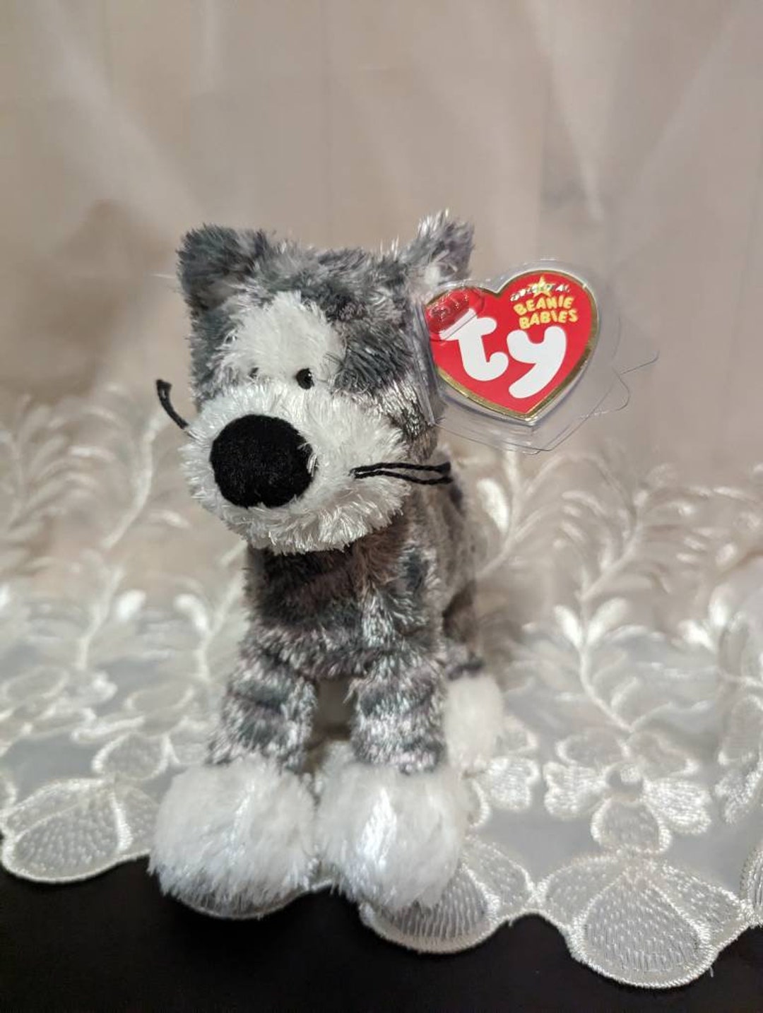 Ty Beanie Baby - Catsby the Gray Cat (6.5in) - Etsy