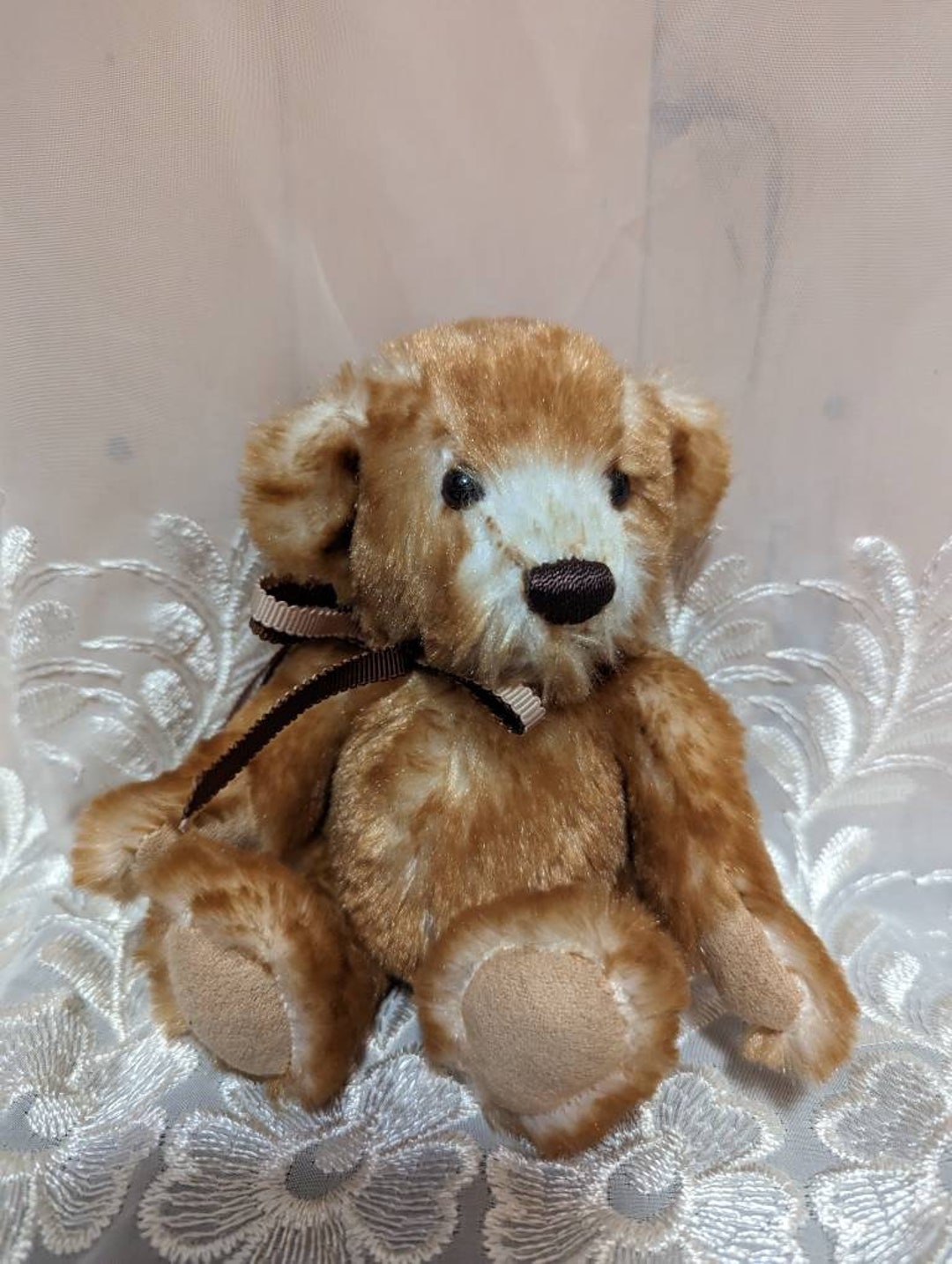 Gund MINI Plush Teddy Bear ARLO Brown White Ultra SOFT Stuffed Animal ...