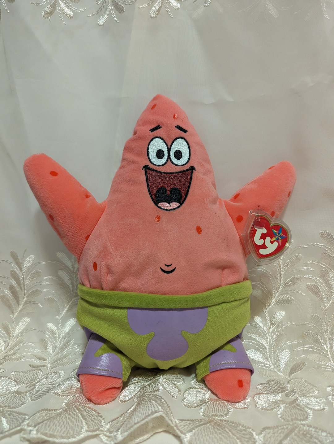 Ty Beanie Buddy - Patrick the Starfish From Spongebob (12in) Near Mint ...