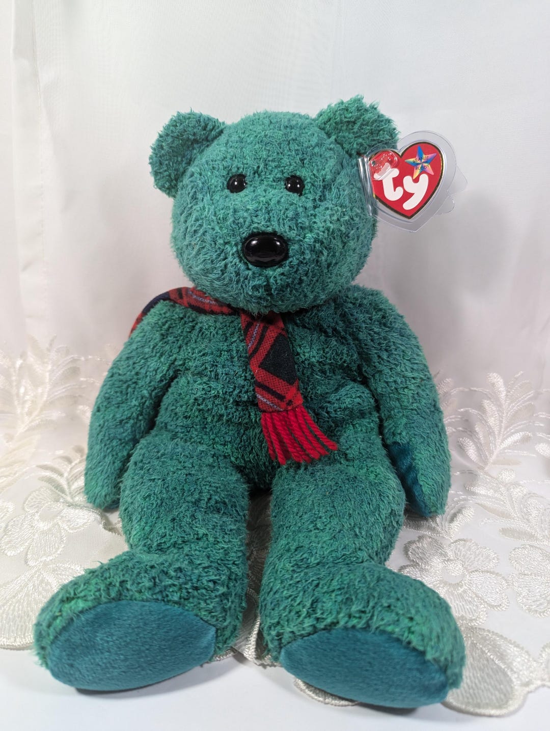 Ty Beanie Buddy - Wallace the Green Bear (12in) - Etsy