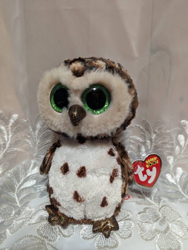Ty Beanie Boo Sammy the Owl With Green Sparkly Eyes Mint - Etsy