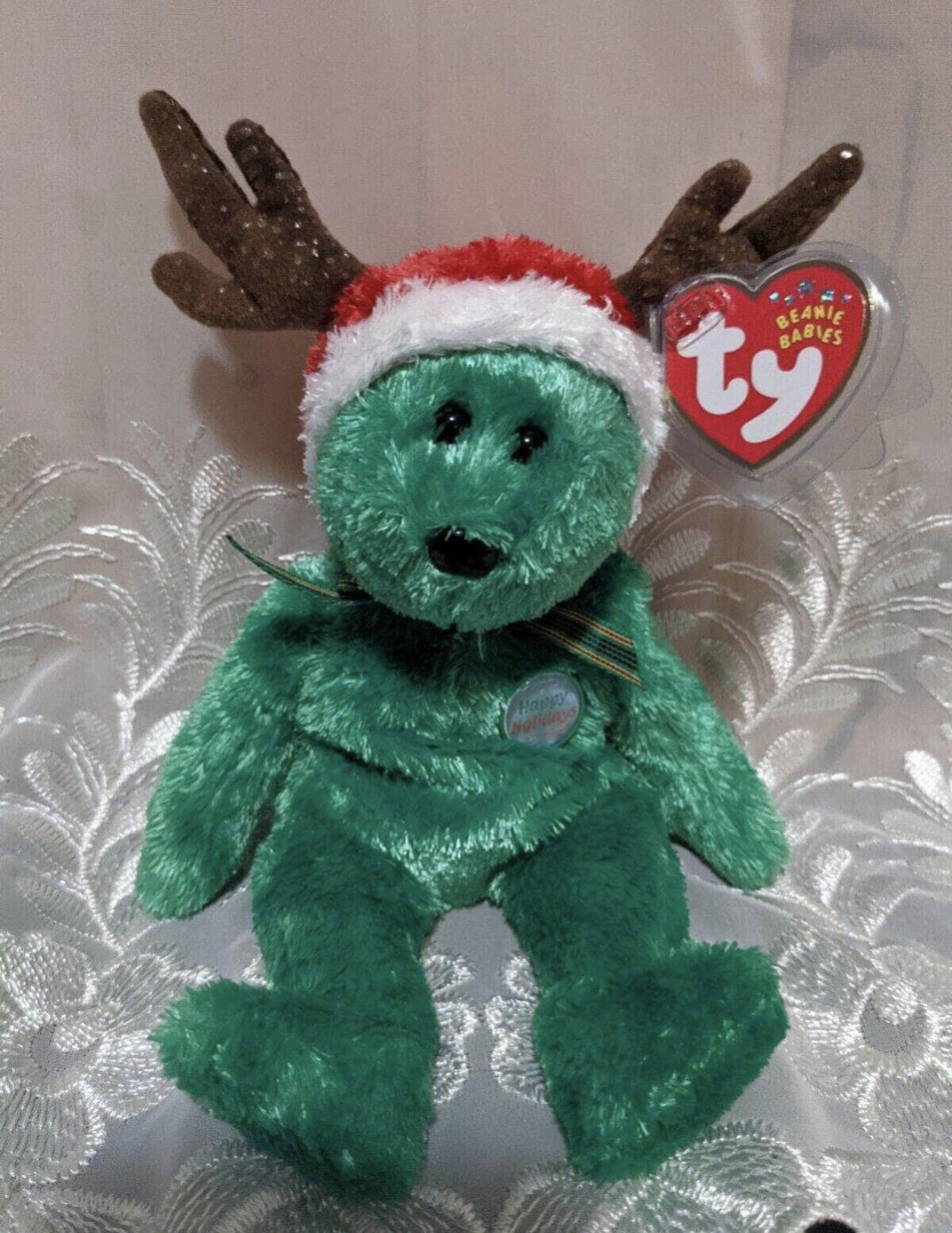Ty Beanie Baby - Christmas 2002 Holiday Teddy (9in) - Etsy