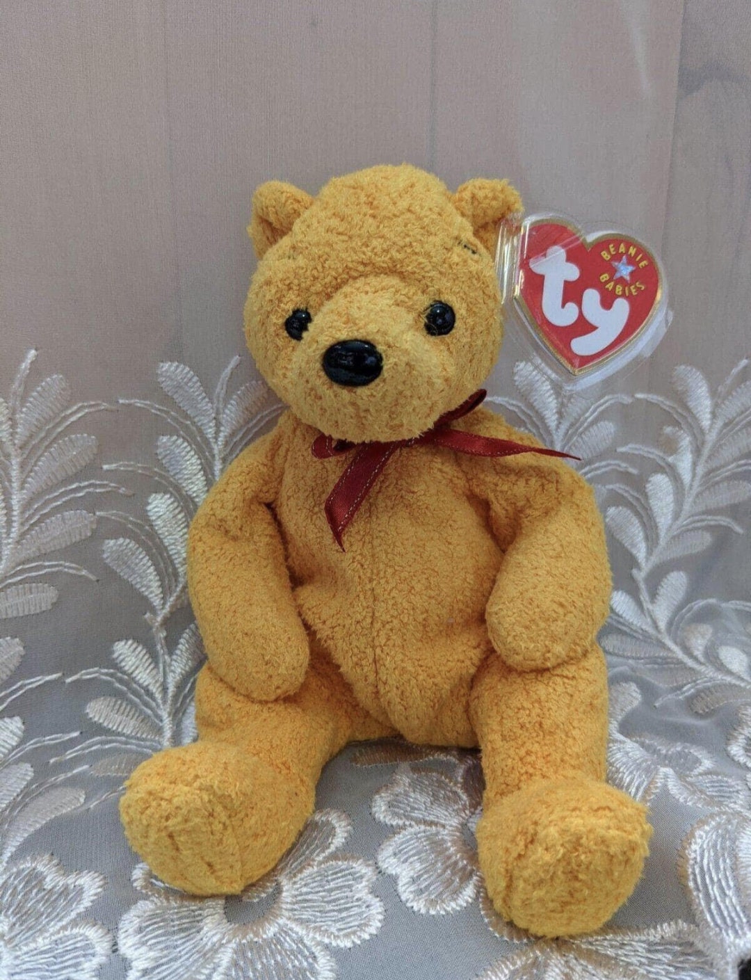 Ty Beanie Baby Poopsie the Yellow Bear 5.5in - Etsy