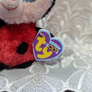 Ty Beanie Boo - Bugsy the Ladybug - Mint Rare Purple Tag Plush Toy (6in ...