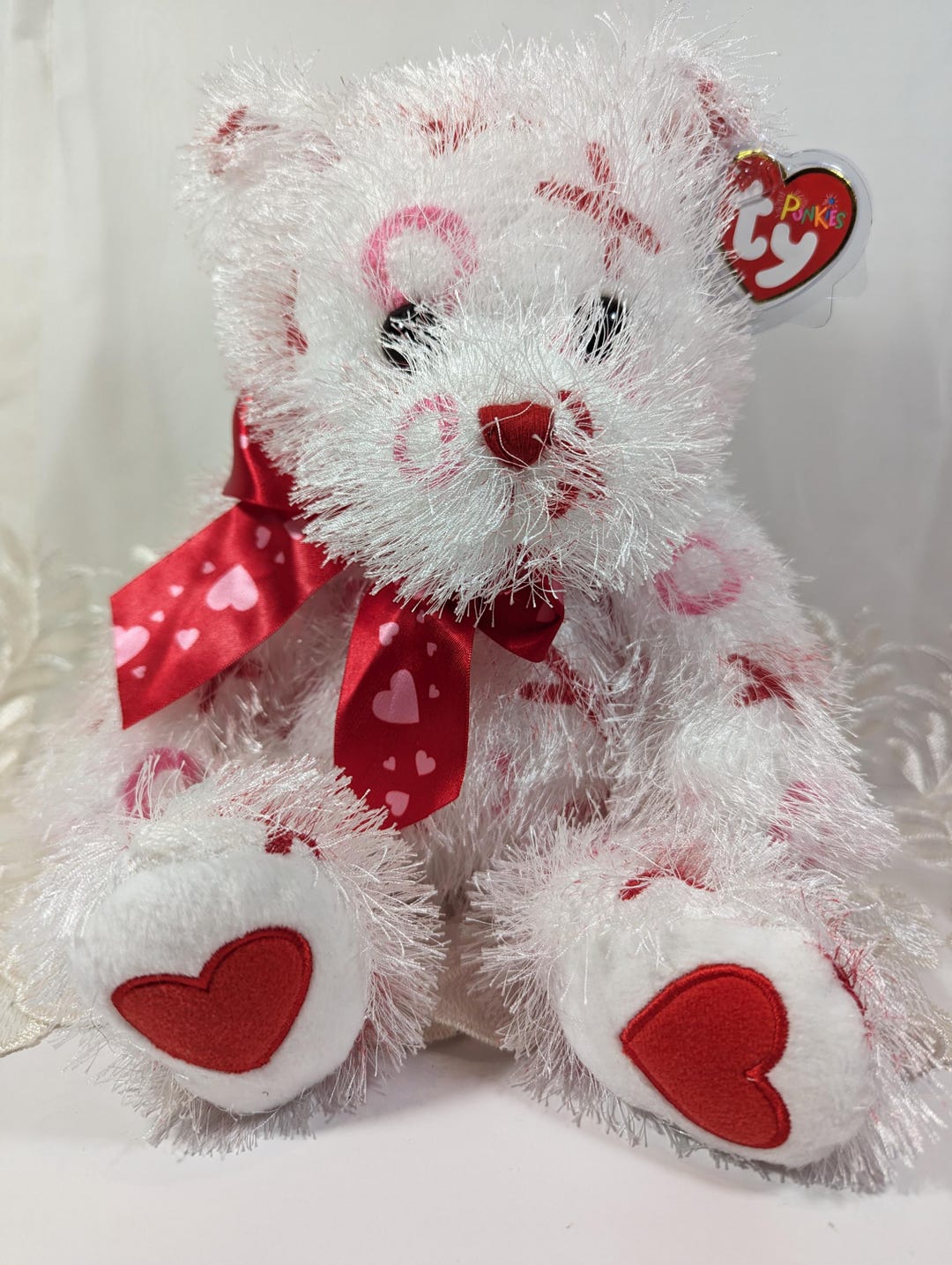 Ty Punkies - Bitty Kiss the Bear (13in) Creased Tag - Etsy