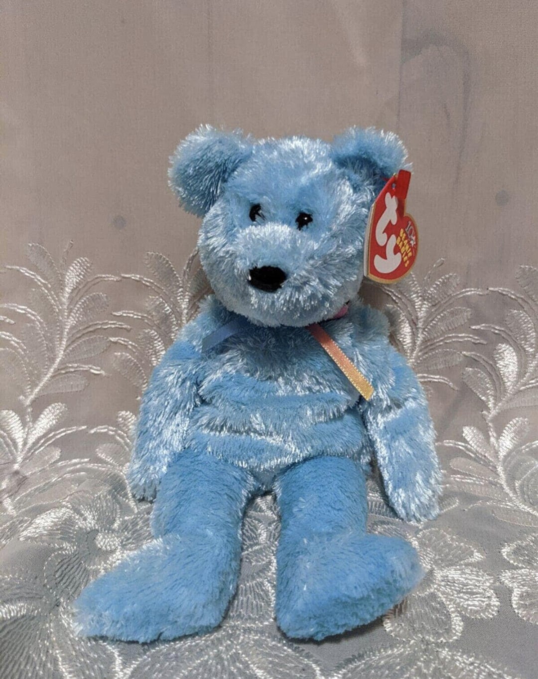 Ty Beanie Baby - Sherbet the Blue Bear (8.5in) - Etsy