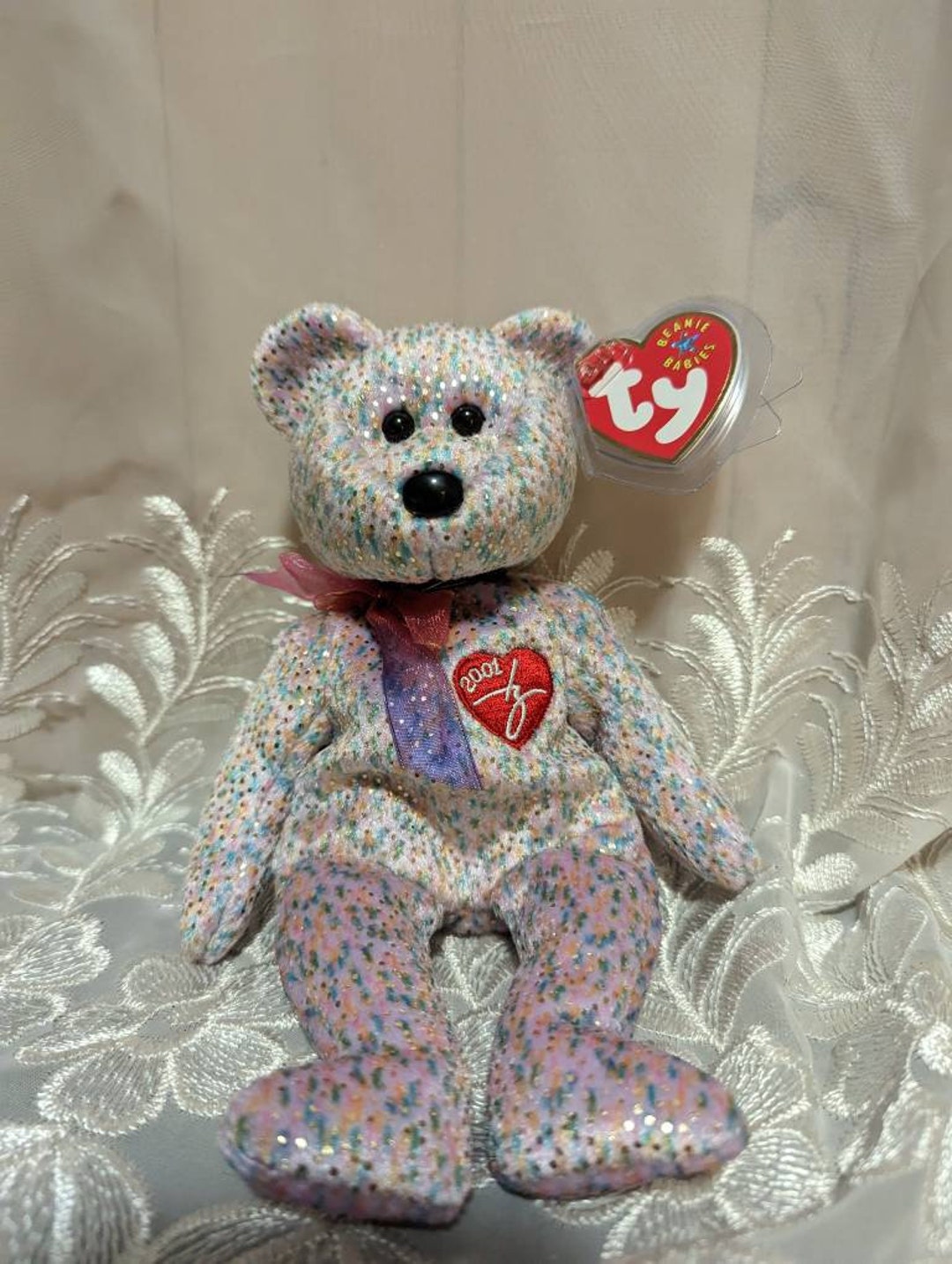 Ty Beanie Babies - 2001 Signature Bear - Vintage Mint Plush Toy. (8.5in ...