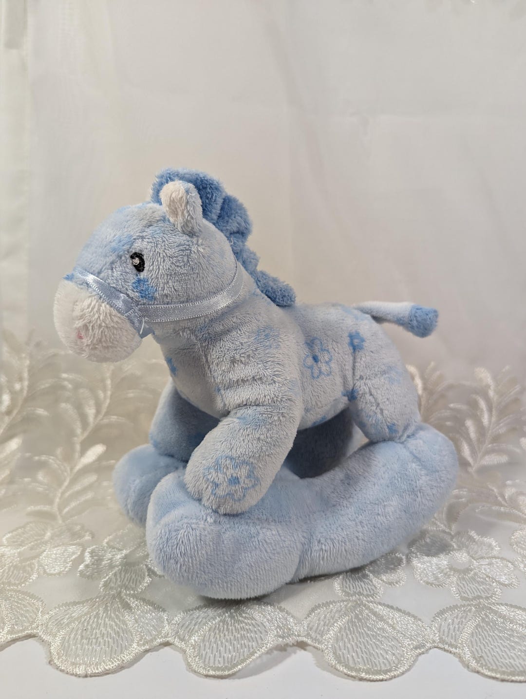 Ty Baby Collection - Pretty Pony the Blue Rocking Horse (7in) No Tag - Etsy