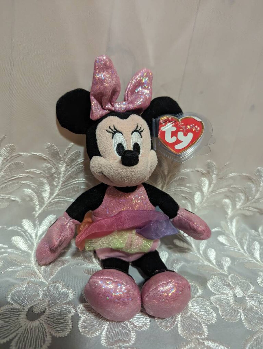 Ty Sparkle Collection Beanie Baby - Minnie Mouse the Mouse From Disney ...