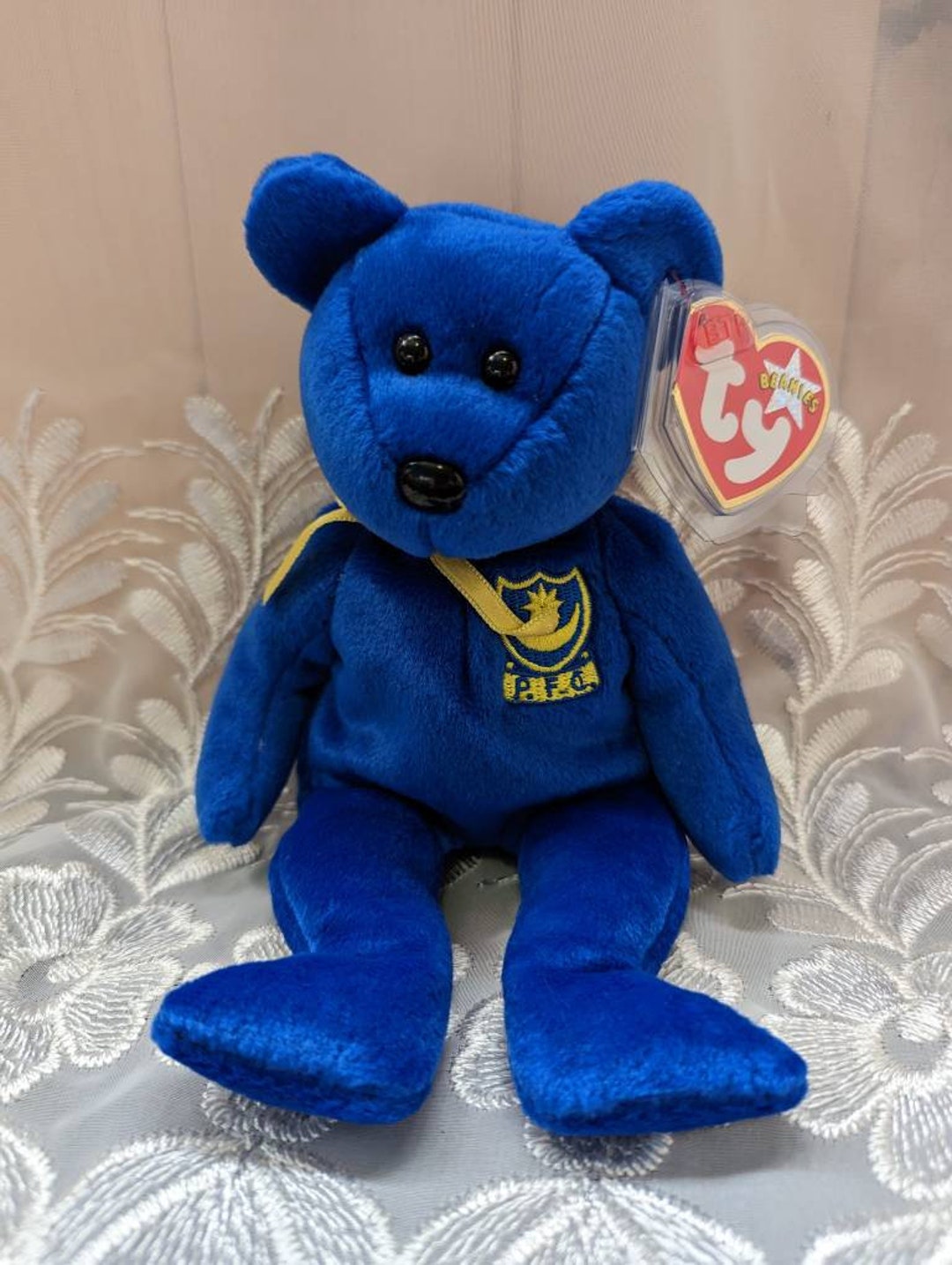 Ty Beanie Baby - Pompey the Blue Bear - Mint UK Exclusive Portsmouth ...