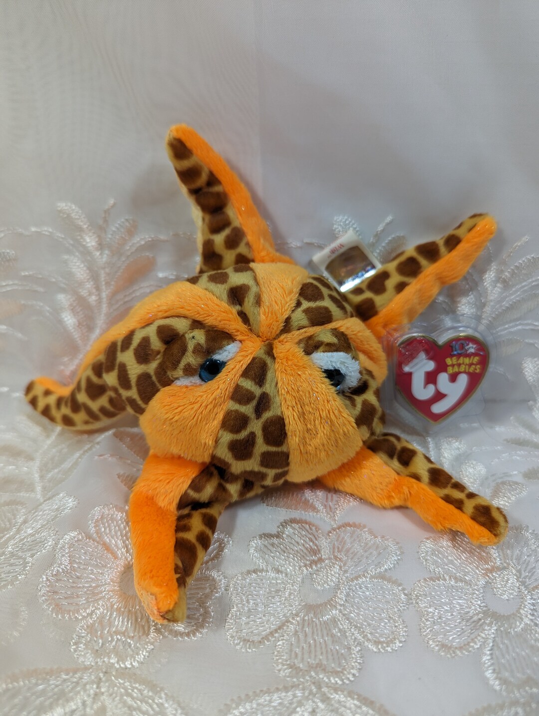 Ty Beanie Baby - Wish the Orange Starfish (8in) - Etsy