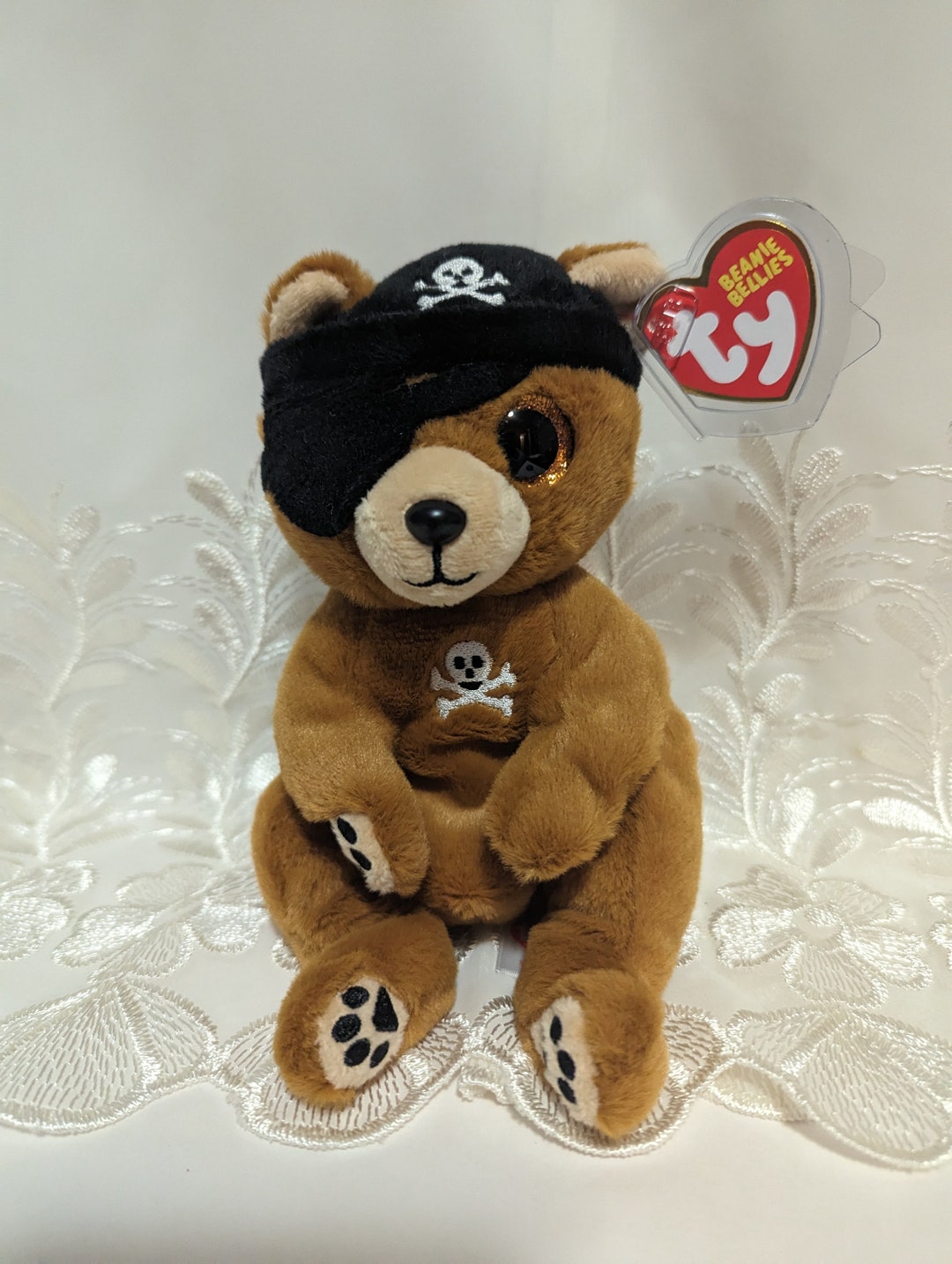 Ty Beanie Bellies - Scully the Pirate Bear (8in) - Etsy