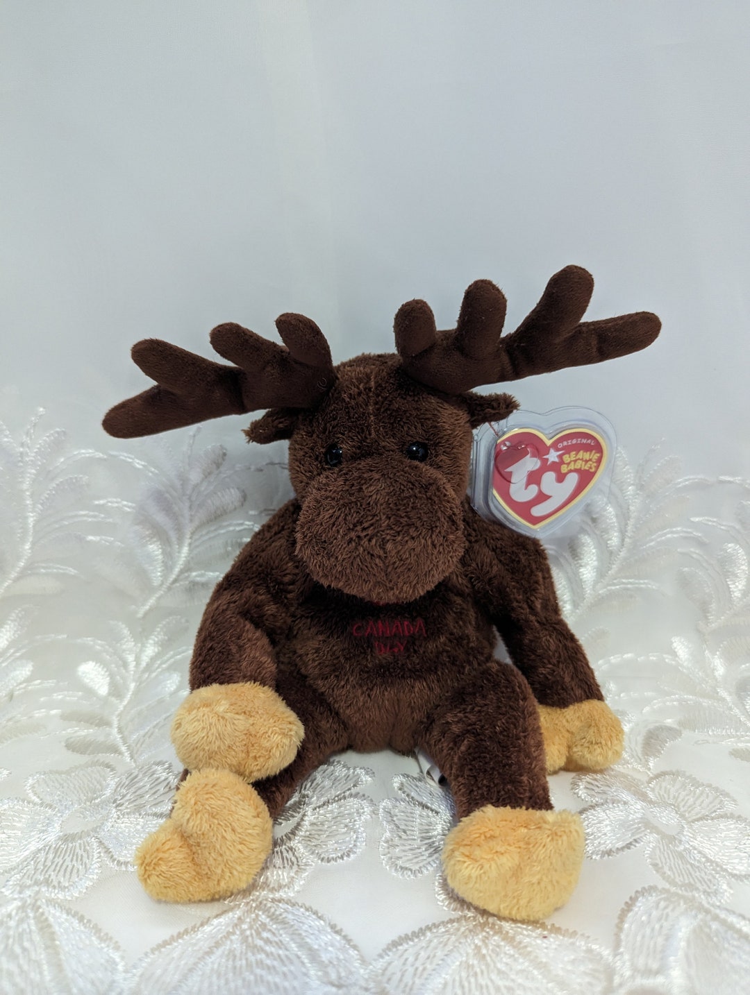 Ty Beanie Baby - Villager the Brown Canadian Moose (9in) - Etsy