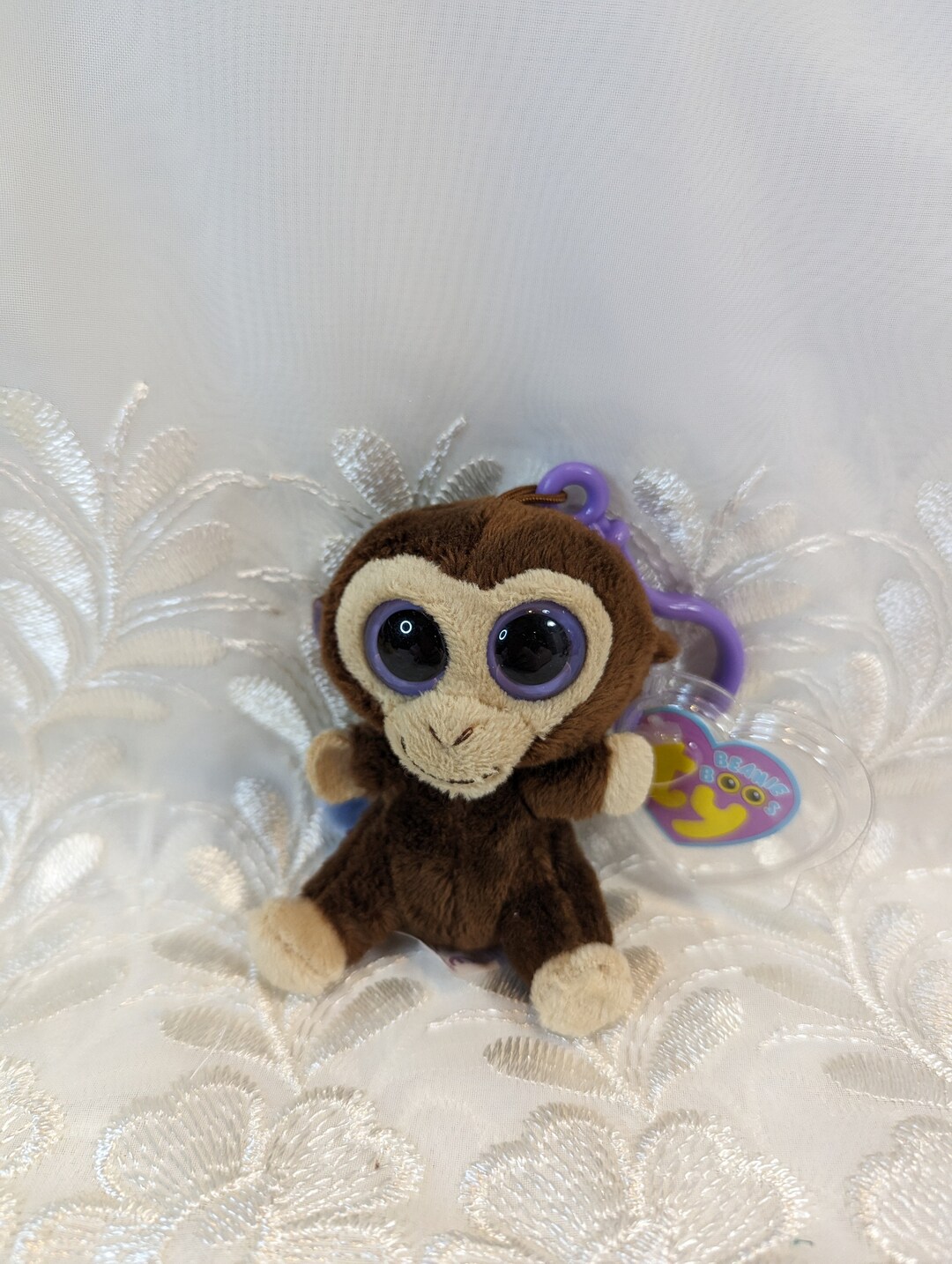 Ty Beanie Boo Clip - Coconut the Monkey (3in) Plastic Keychain, First ...