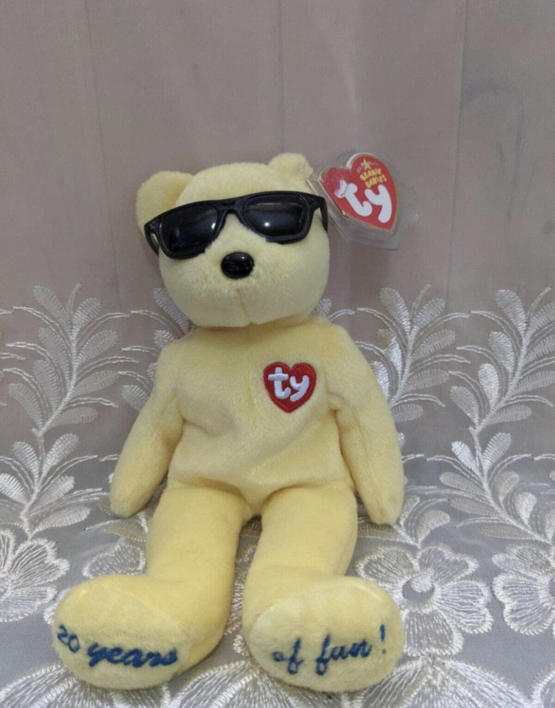 Ty Beanie Baby - Summertime Fun the Yellow Bear - Los Angeles Tradeshow ...