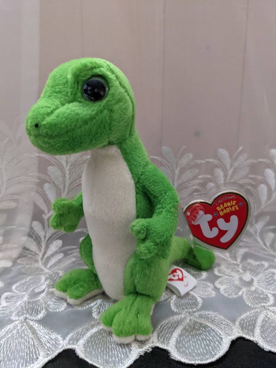 Ty Beanie Babies Gus the Gecko With Green Eyes Mint Rare Plush Toy 7 In ...