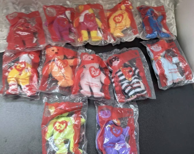 Ty Mcdonald's Bears Teenie Beanie Babies - Complete Collection Lot 12 ...