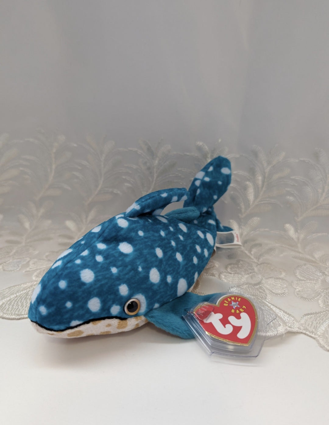 Ty Beanie Baby Poseidon the Blue Whale Shark - Mint Vintage Plush Toys ...
