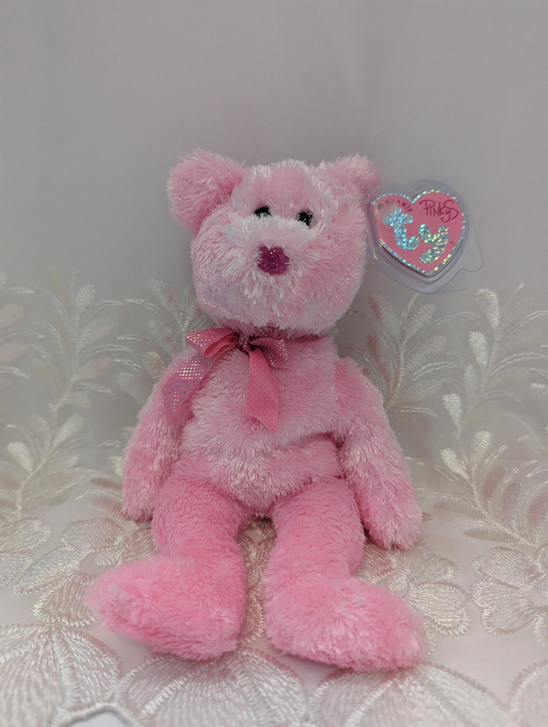 Ty Beanie Baby Pinkys - Dazzler the Pink Bear - Mint Plush Toy (9in) - Etsy