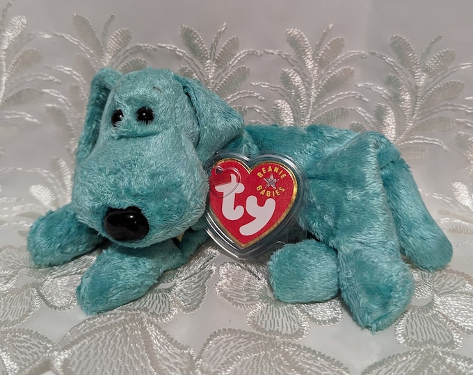 TY Beanie Baby - DIDDLEY the Green Dog Mwmts - Etsy