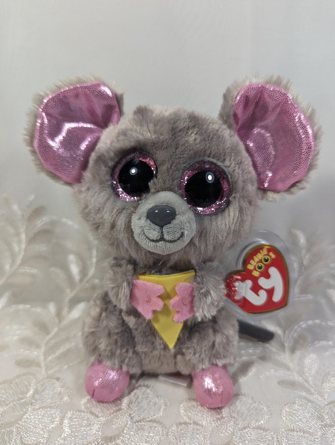 Ty Beanie Boos - Squeakers the Mouse With Cheese (6in) - Etsy