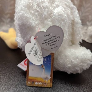 Ty Gussy the Goose From Charlotte's Web Beanie Baby + Beanie Buddy Lot ...