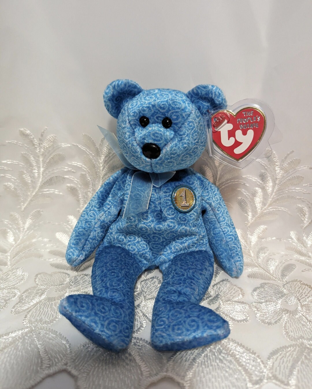 Ty Beanie Baby - Classy the Blue Bear (the Peoples Beanie) 8.5in - Etsy