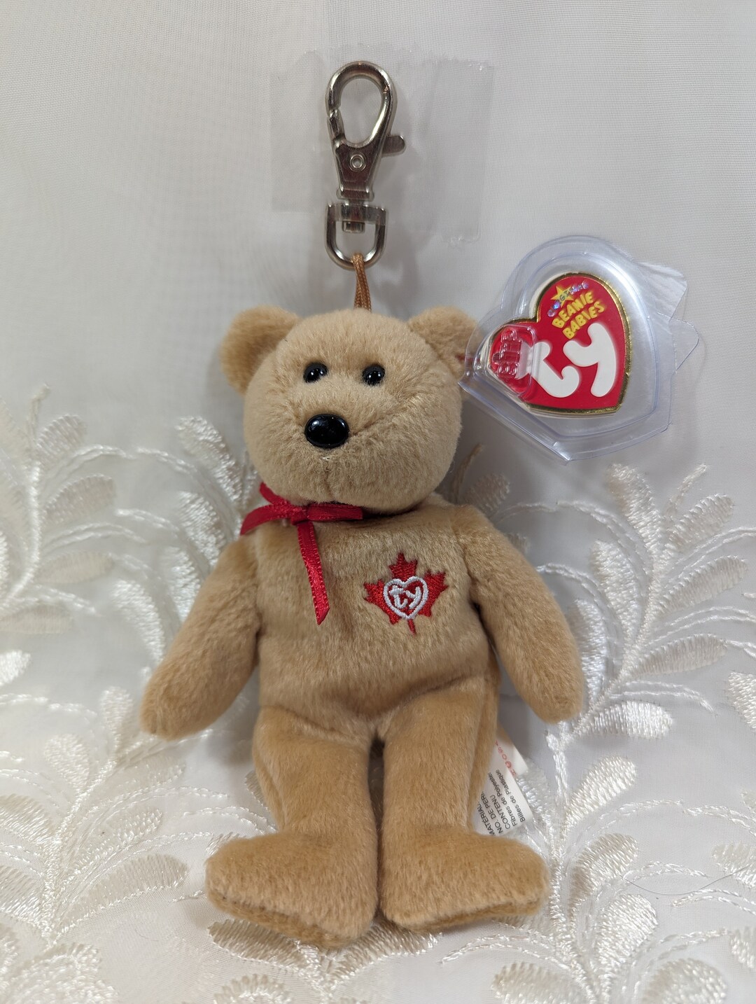 Ty Beanie Baby Clip - True the Canadian Bear (5in) Metal Keychain Clip ...