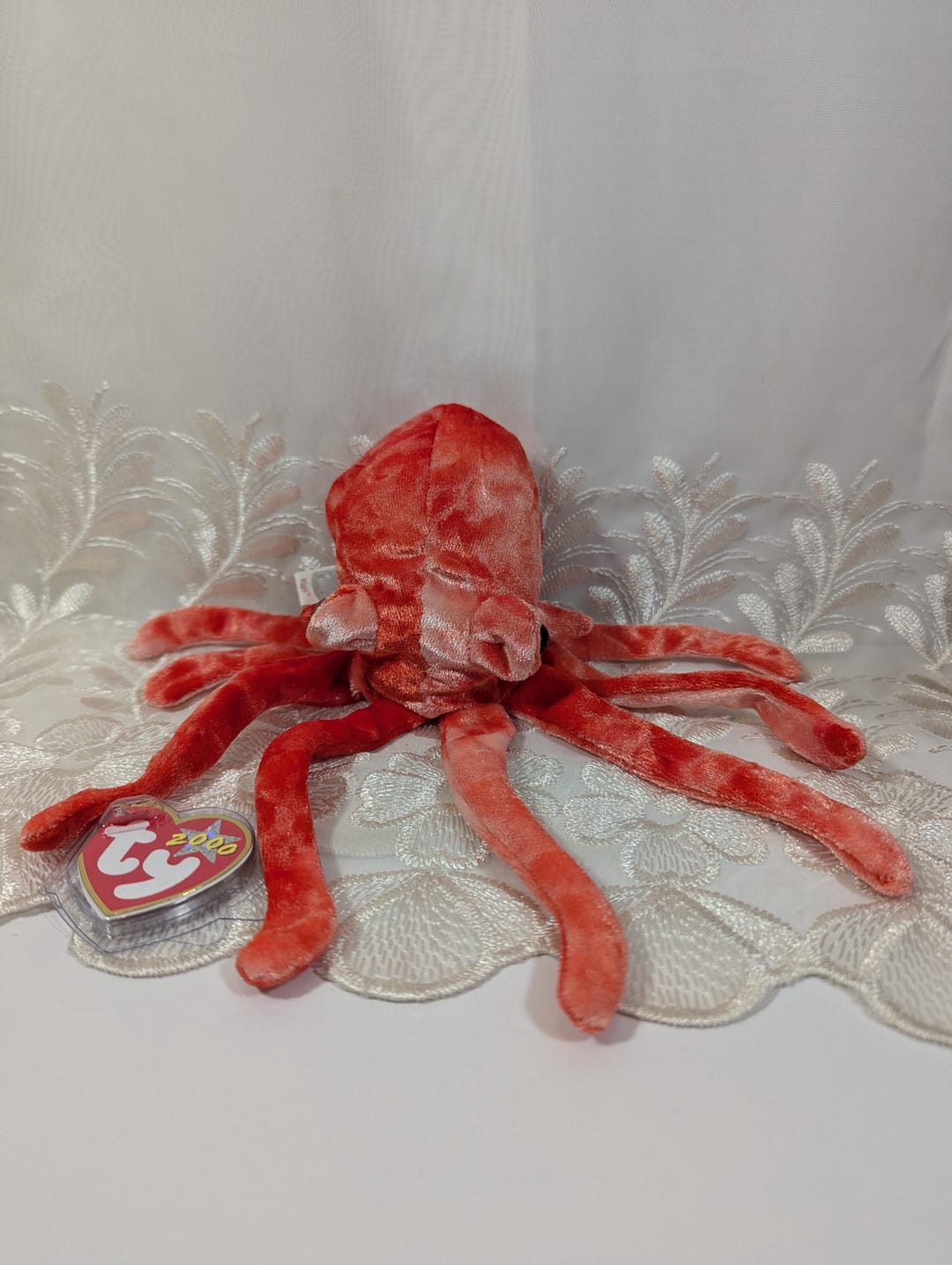 TY Beanie Baby - Wiggly the Orange Squid (8.5in) - Etsy