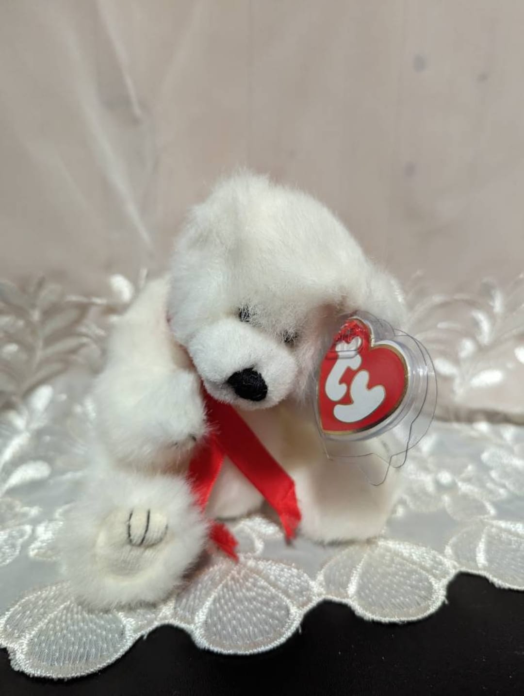Ty Attic Treasure Collection - Amore the White Polar Bear With Heart on ...