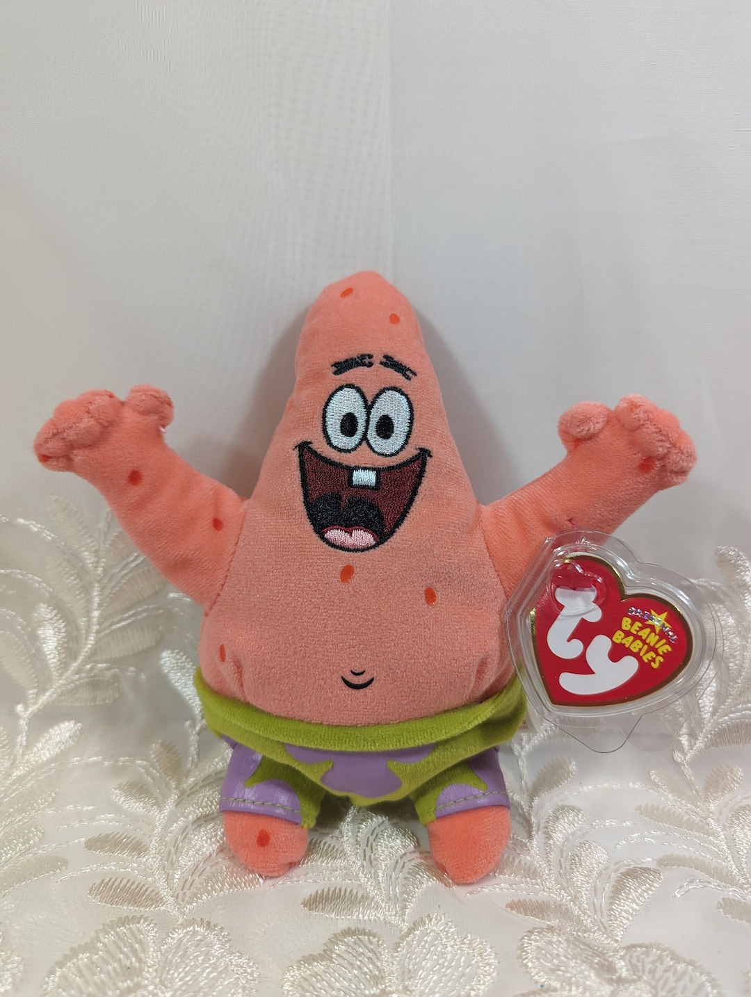 Ty Beanie Baby Patrick Star the Starfish best Day Ever From Spongebob ...