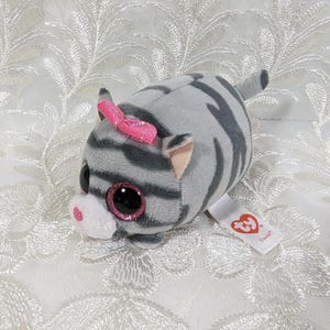 Ty Teeny Tys - Cassie the Gray Cat (3.5in) No Tag - Etsy