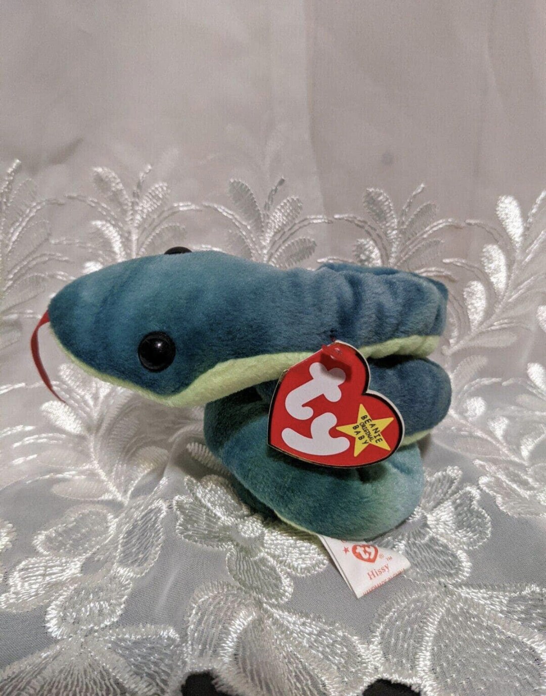 Ty Beanie Baby - Hissy the Green Snake - Etsy