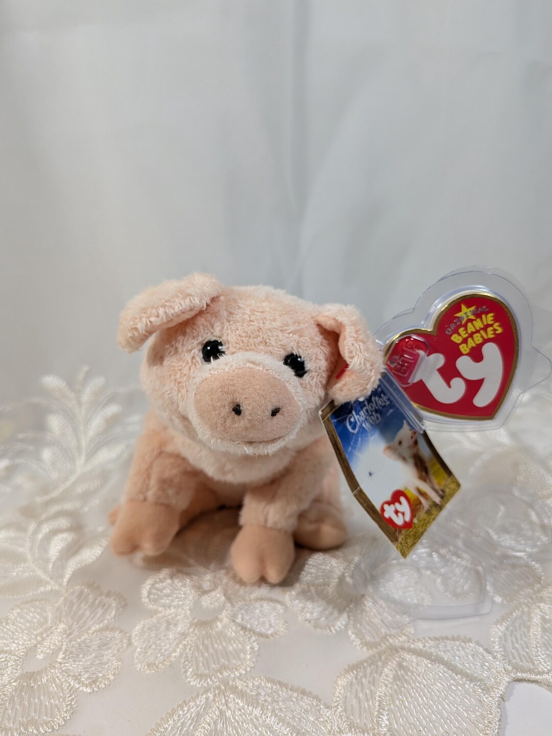 Ty Beanie Baby - Wilbur the Pig From Charlotte's Web (7in) - Etsy
