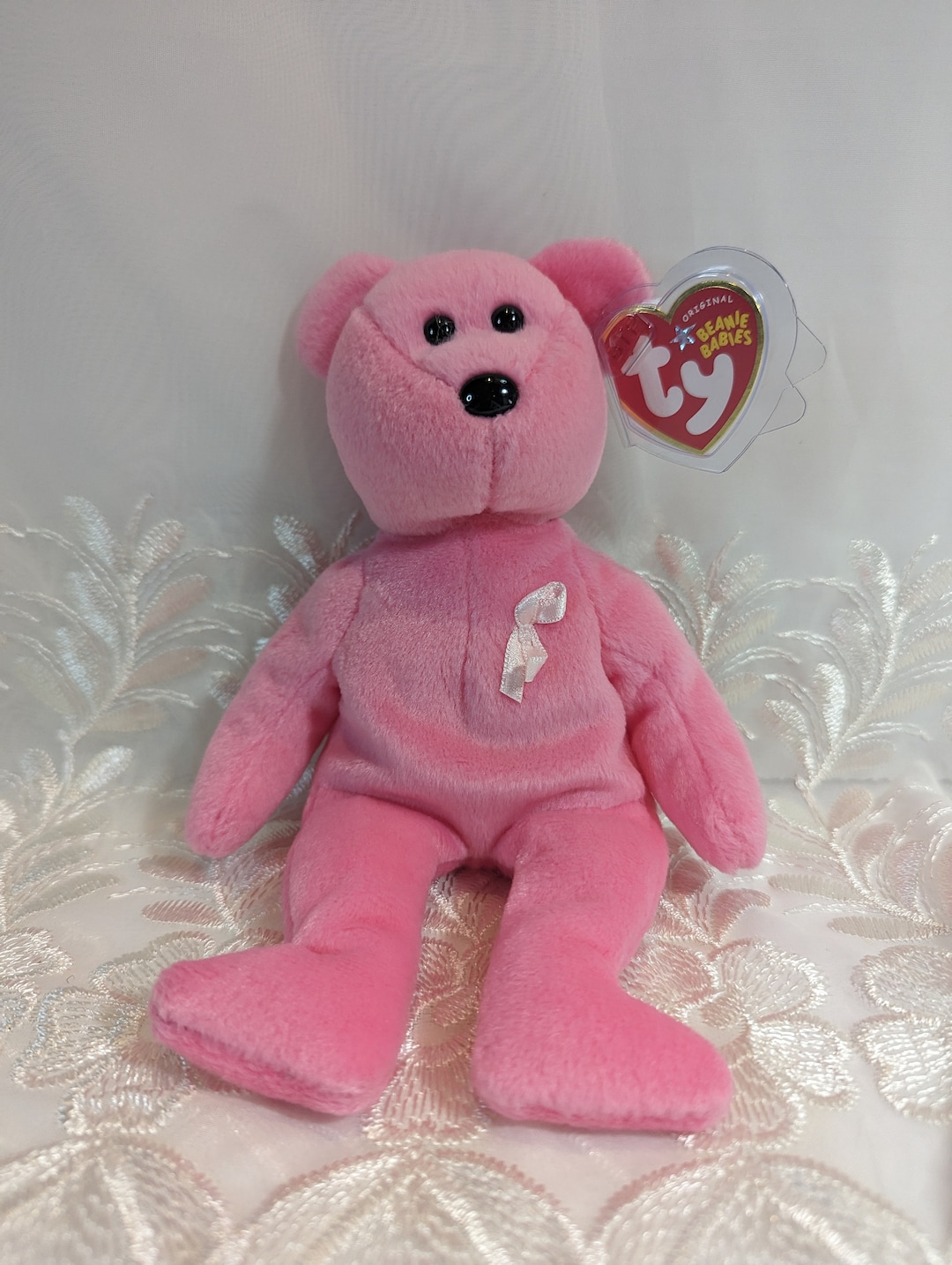 Ty Beanie Baby - Aware the Pink Breast Cancer Awareness Bear (8.5in) - Etsy