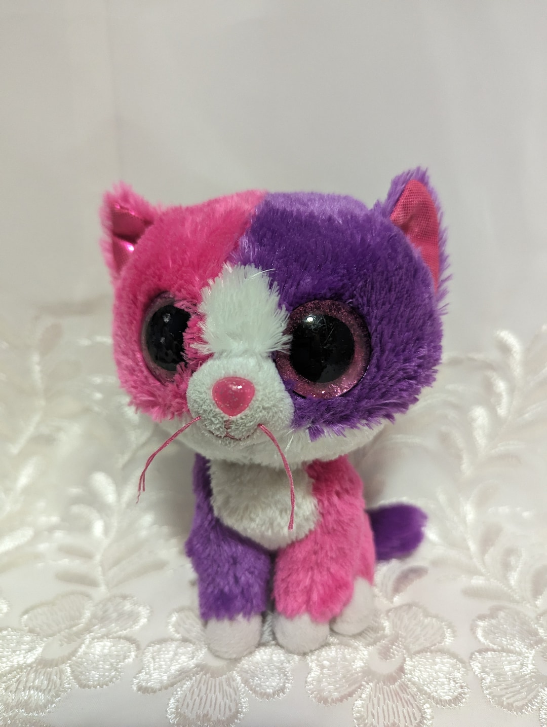 Ty Beanie Boo Pellie the Pink and Purple Cat 6in No Hang - Etsy