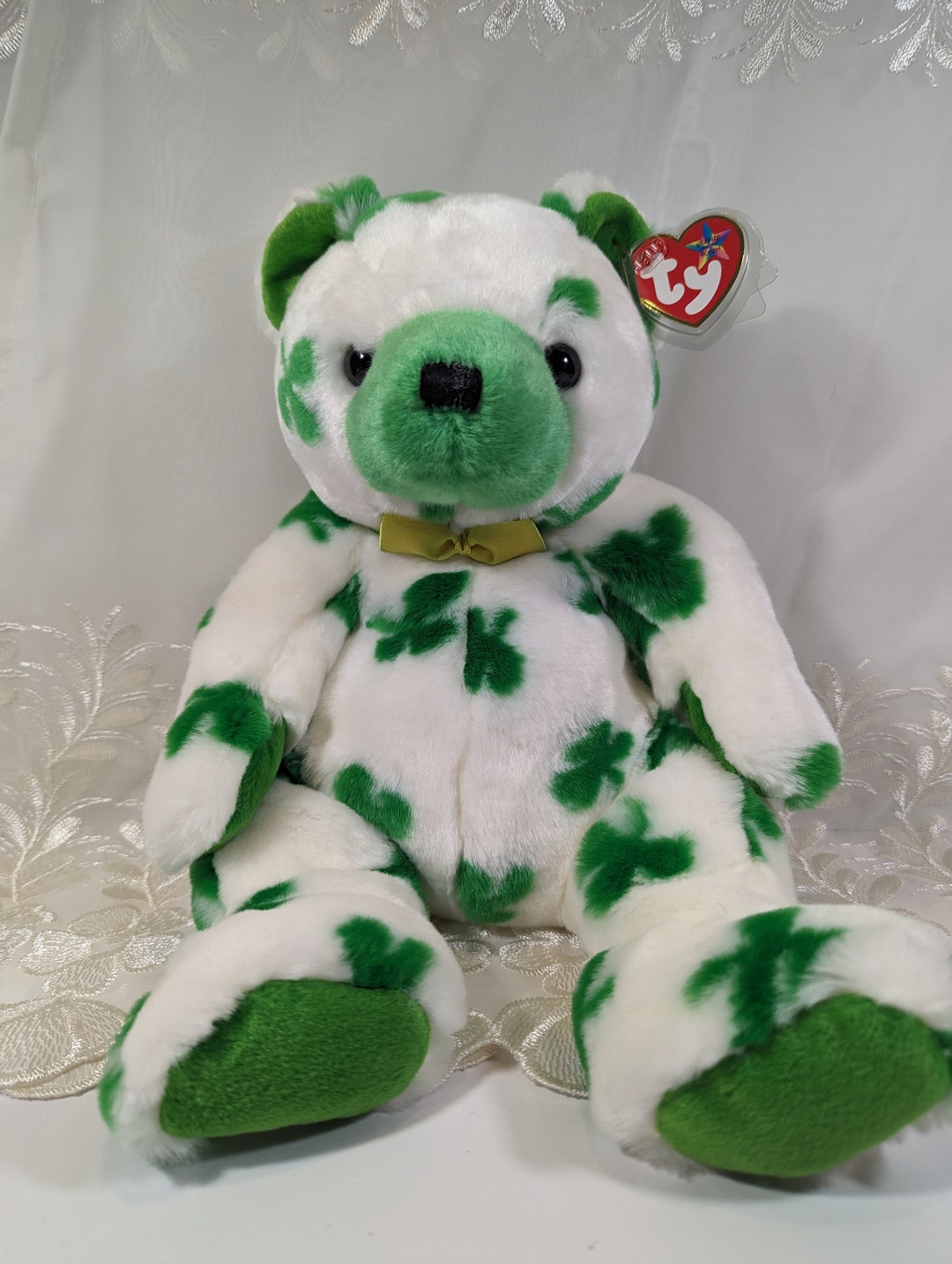 Ty Beanie Buddy Clover the St Patrick's Day Bear 13in rare - Etsy