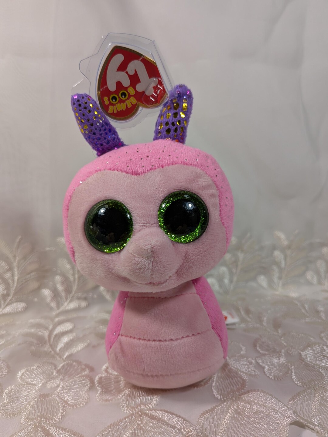 Ty Beanie Boo - Scooter the Pink Snail (6in) Creased Tag - Etsy