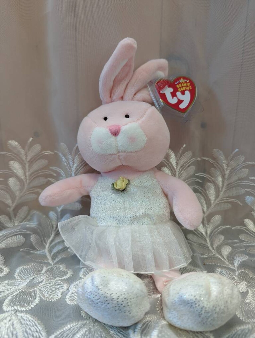 Ty Beanie Babies - Pique the Pink Ballerina Bunny Rabbit - Near Mint ...