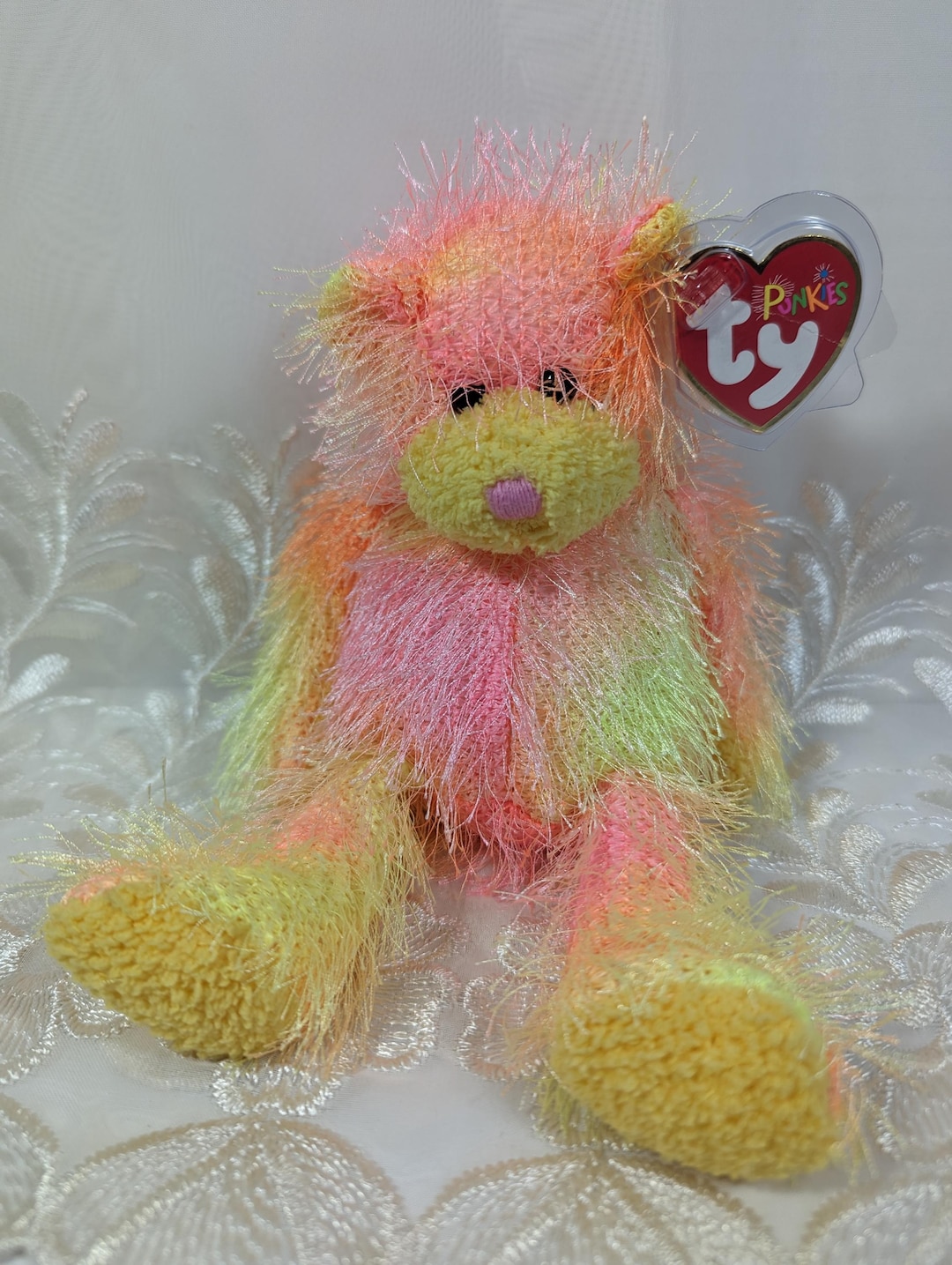 Ty Punkies Collection - Rainbow the Bear (9in) Creased Tag - Etsy