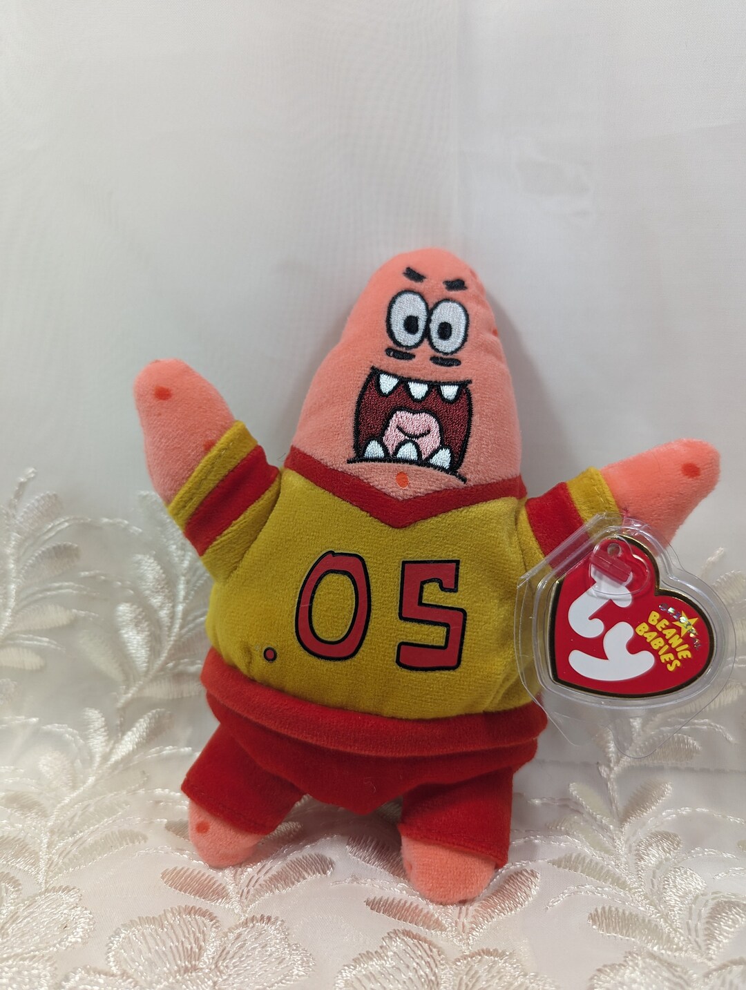Ty Beanie Baby - Football Star the Patrick Starfish From Spongebob ...