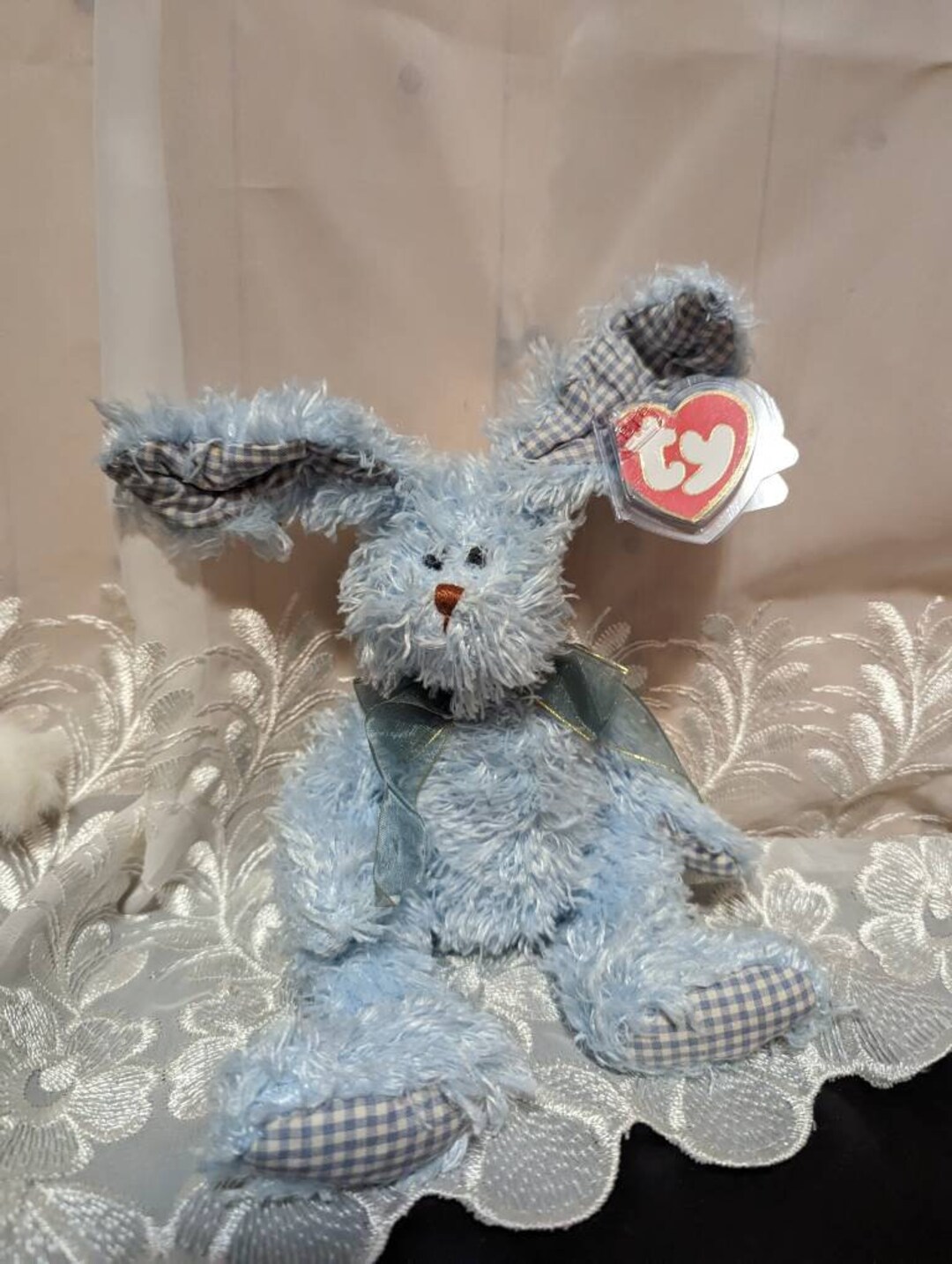 TY Attic Treasure Collection - Burrows the Blue Bunny Rabbit - Vintage ...