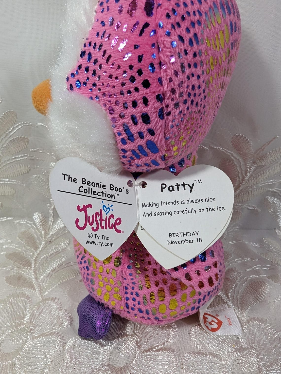 Ty Beanie Boo - Patty the Pink Penguin (6in) Justice Exclusive - Etsy