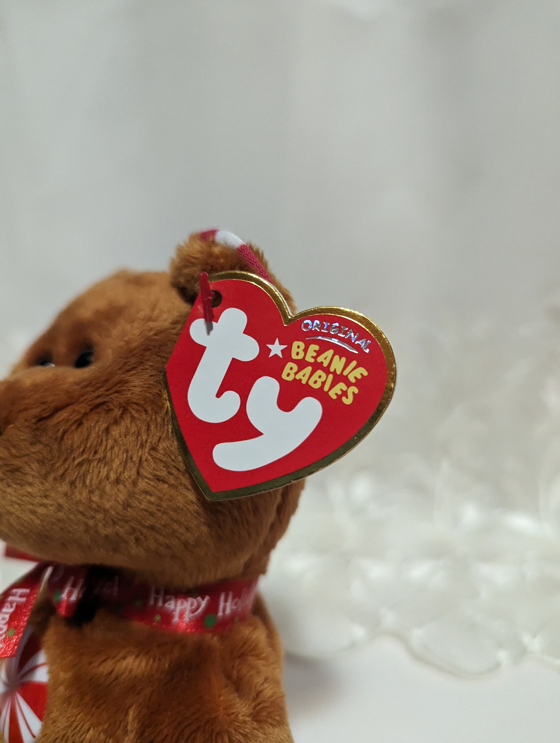 Ty Beanie Baby - Peppermint the Bear (8.5in) Hallmark Exclusive - Etsy