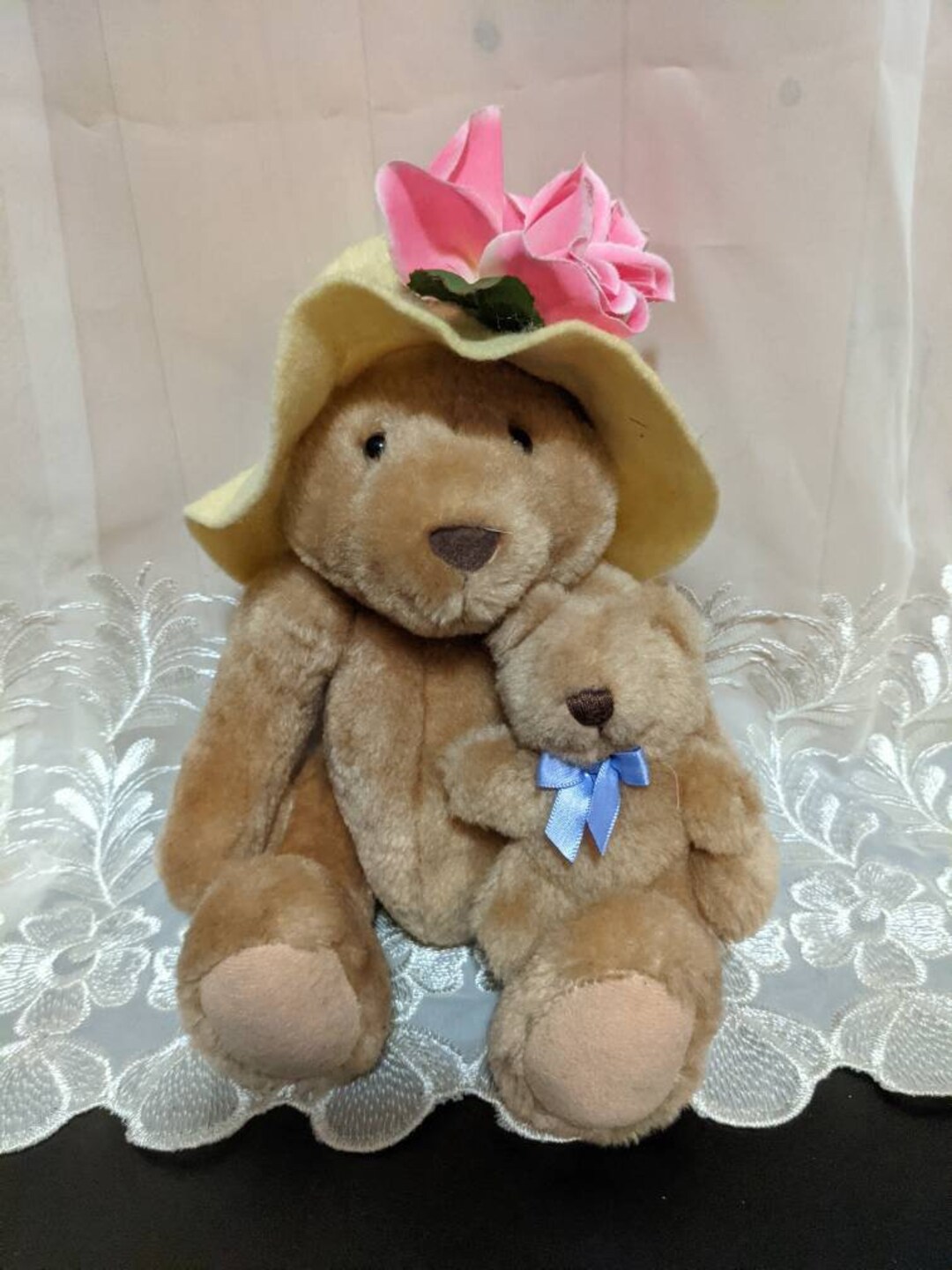 Expressions From Hallmark Plush "bearnadette & Baby Fuzzmore" 8 Inches ...