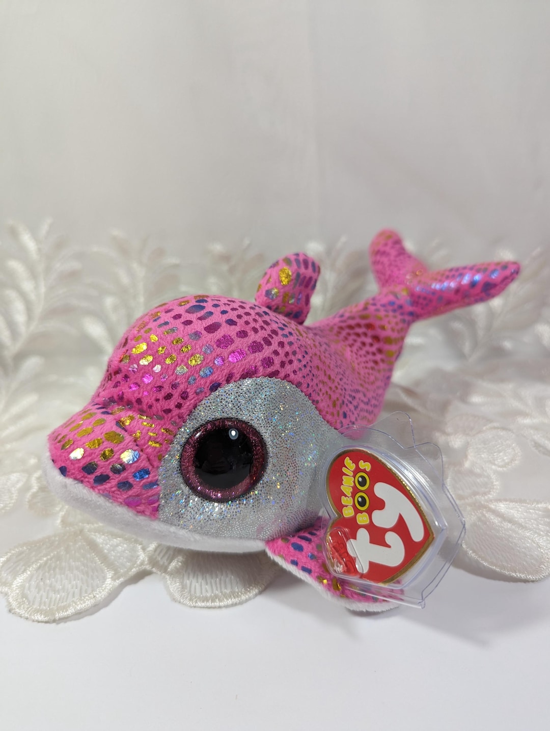 Ty Beanie Boo - Sparkles the Pink Dolphin (6in) - Etsy