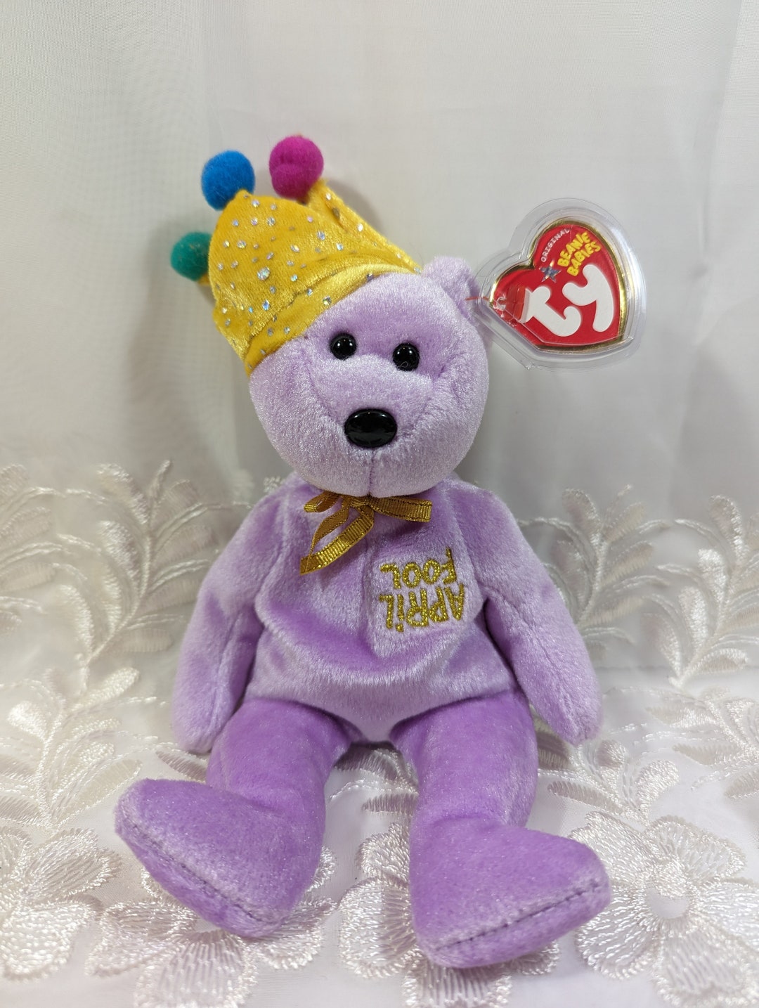 Ty Beanie Babies - Jokester the Purple April Fool's Bear (8.5in) Near ...