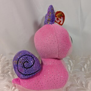 Ty Beanie Boo - Scooter the Pink Snail (6in) Creased Tag - Etsy