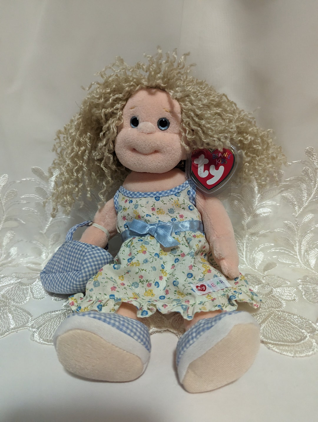 Ty Beanie Kids - Blondie the Doll Wearing Sundress (11in) Non-mint Hang ...